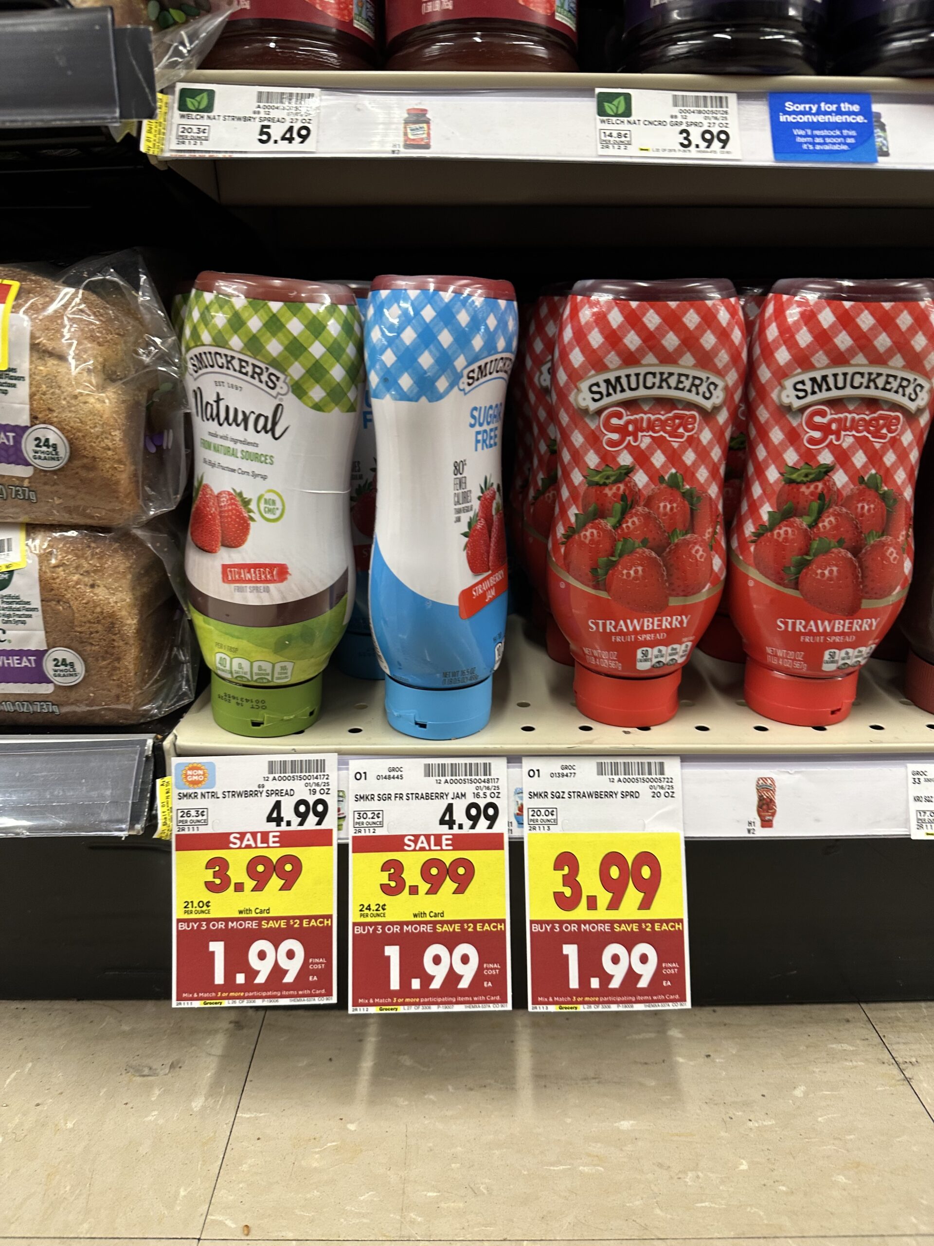 Smuckers Sams and Jellies as low as $1.99! - Kroger Krazy