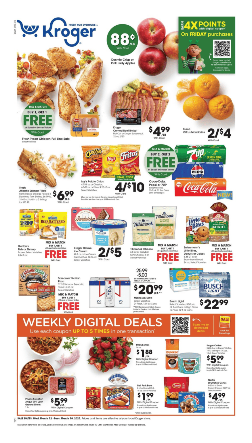 Kroger Weekly Ad (03/12/25 - 03/18/25) Early Preview - Kroger Krazy