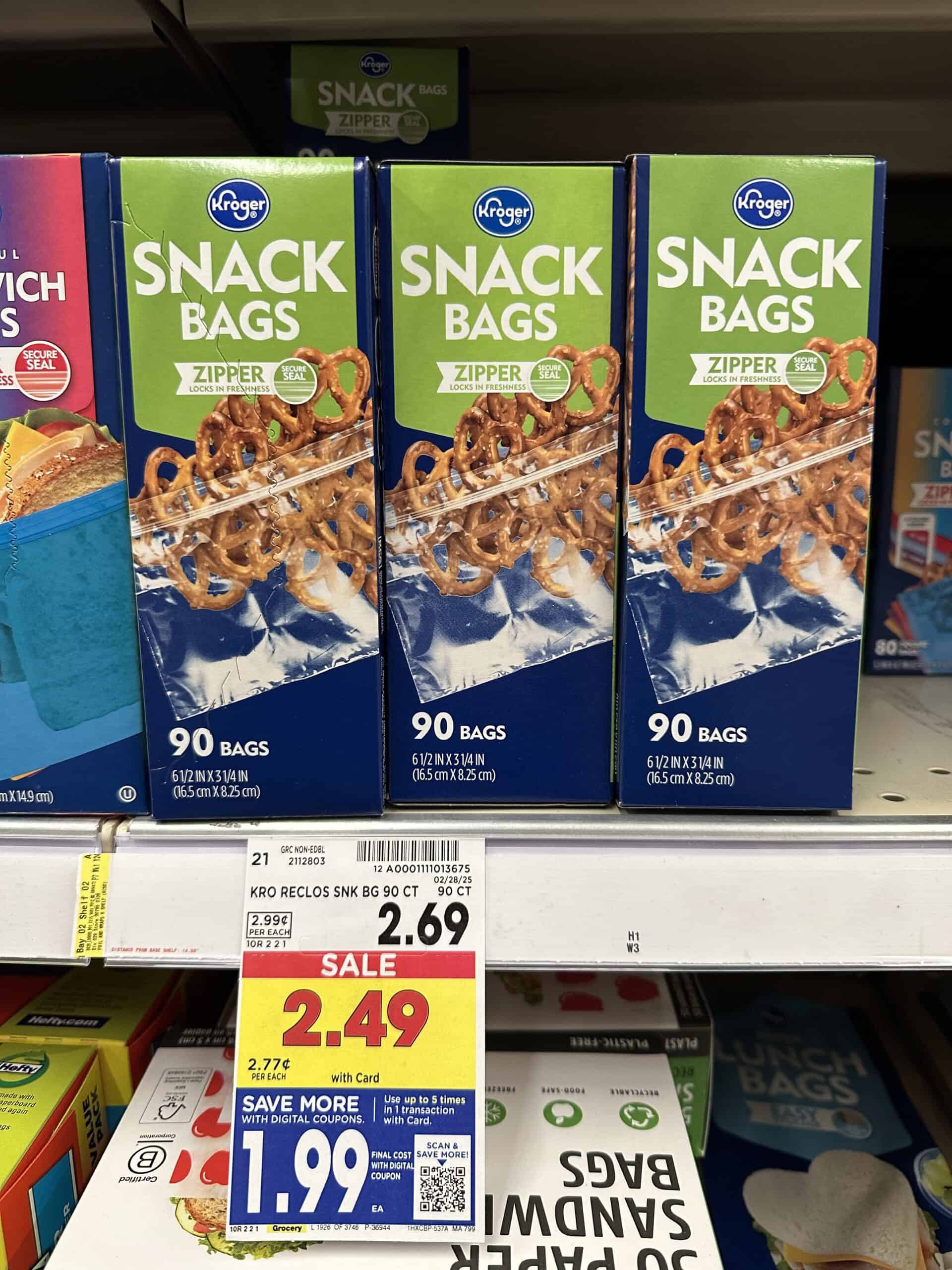 Kroger Snack and Sandwich Bags are $1.99! - Kroger Krazy