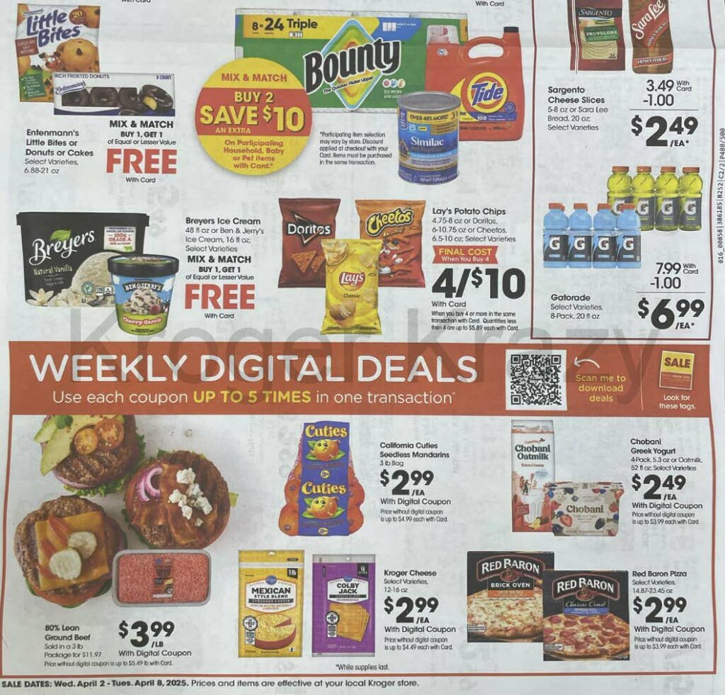 Kroger Weekly Ad (04/02/25 - 04/08/25) Early Preview - Kroger Krazy