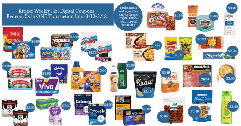Kroger Weekly Hot Digital Coupons | Redeem 5x in ONE Transaction from 3 ...
