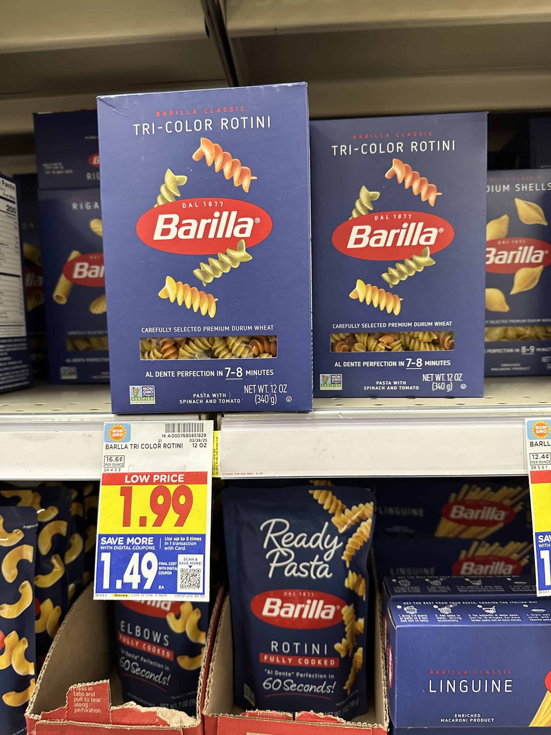 Barilla Pasta as low as 99¢! - Kroger Krazy