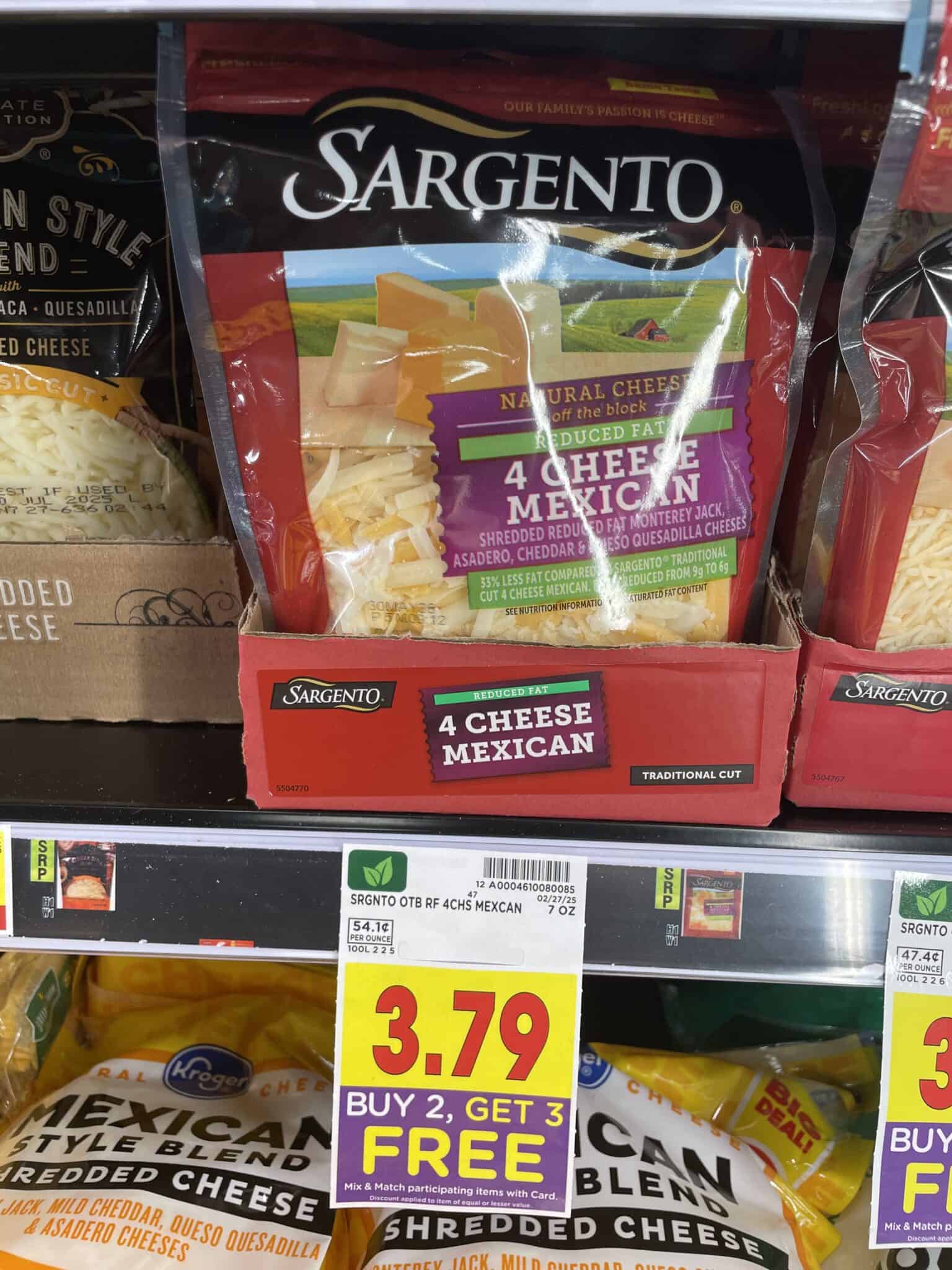Sargento Cheese Slices and Shreds are B2G3 FREE! - Kroger Krazy