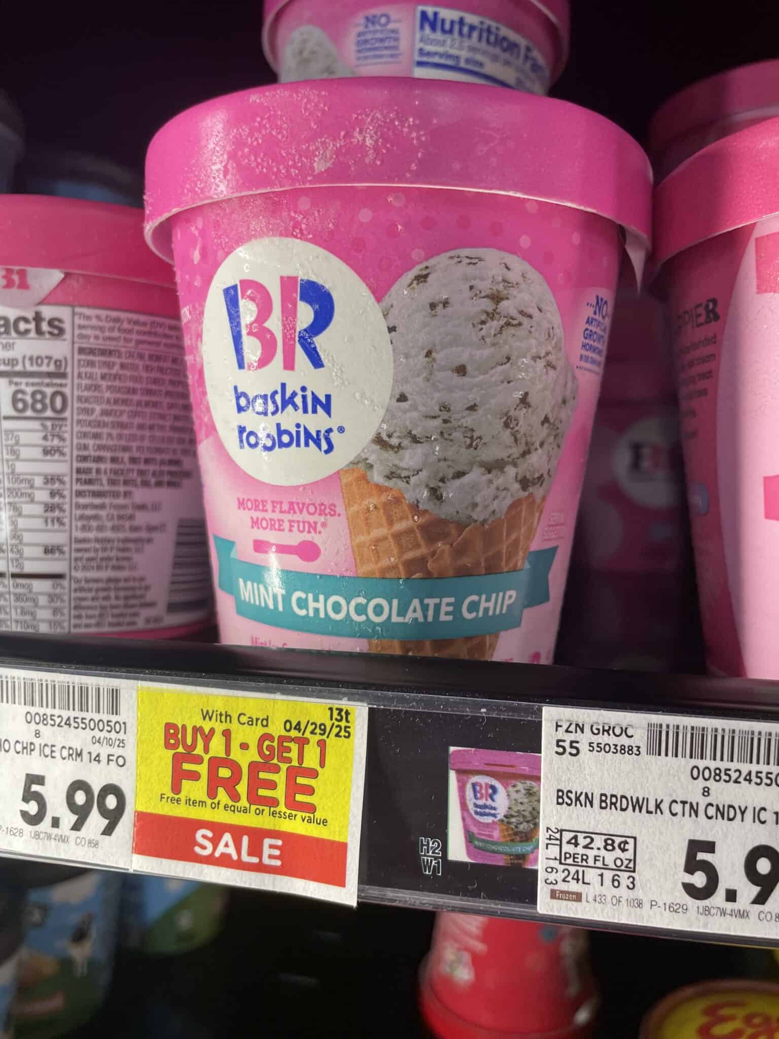 Baskin Robbins Ice Cream is B1G1 FREE! - Kroger Krazy