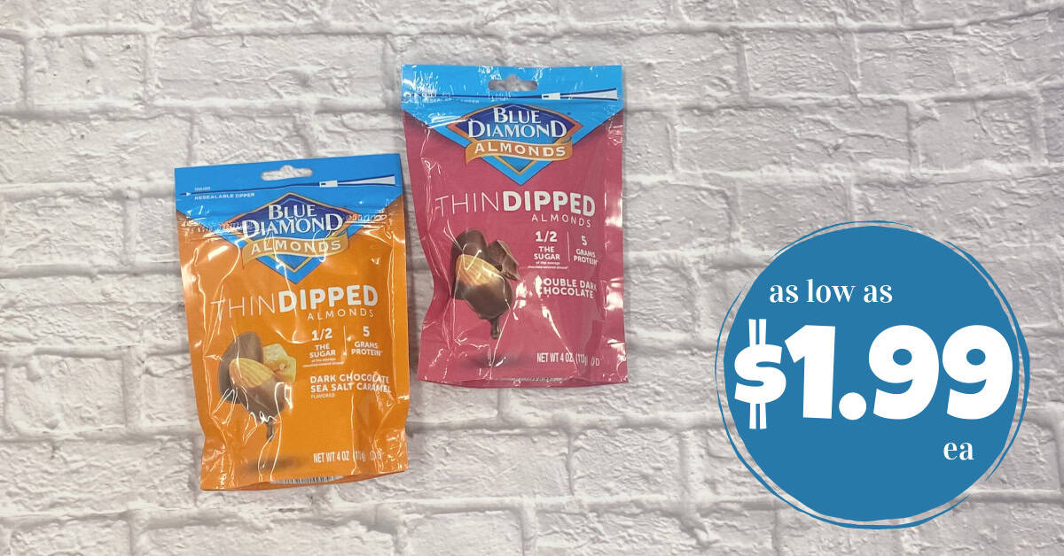 Blue Diamond Thin Dipped Almonds as low as $1.99! - Kroger Krazy