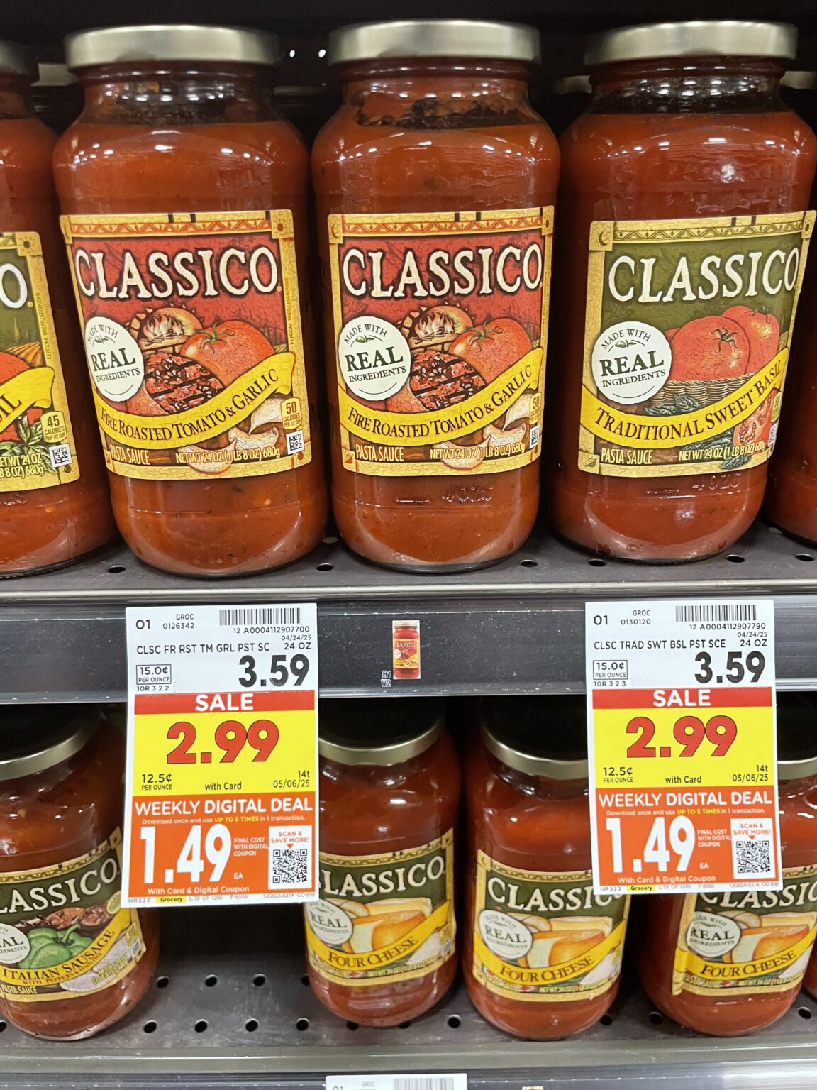 Classico Pasta Sauce as low as $1.49! - Kroger Krazy