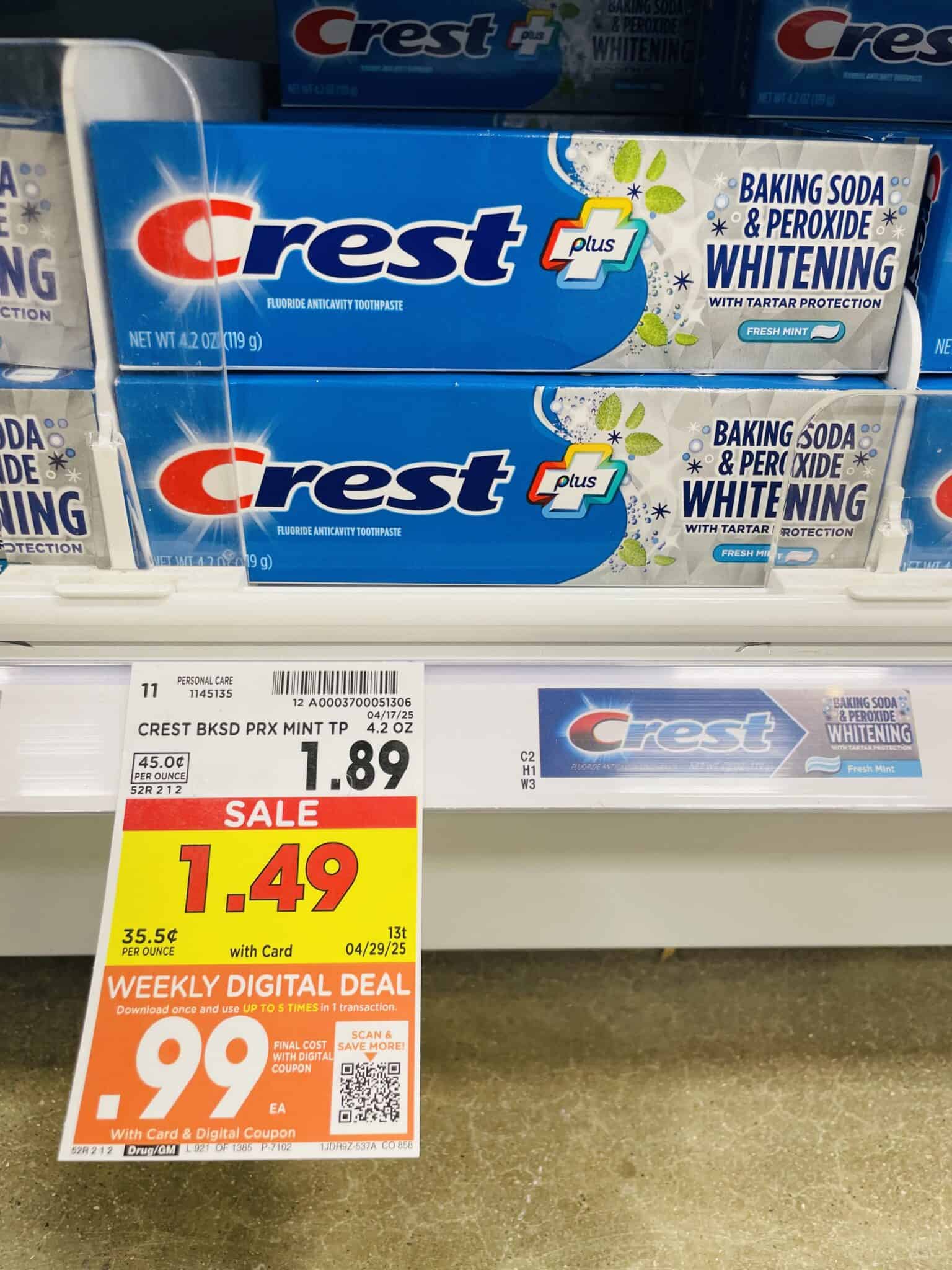 Crest Toothpaste and Oral-B Toothbrush as low as 99¢! - Kroger Krazy