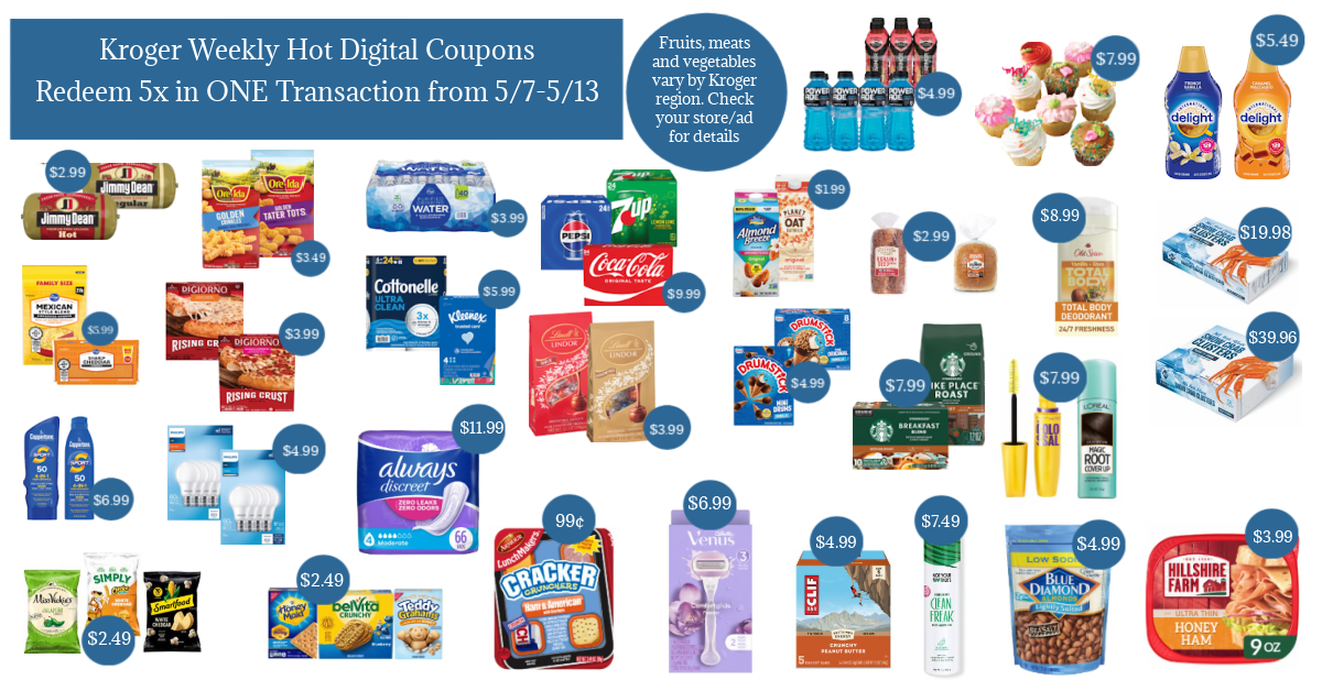Kroger Weekly Hot Digital Coupons | Redeem 5x in ONE Transaction from 5 ...