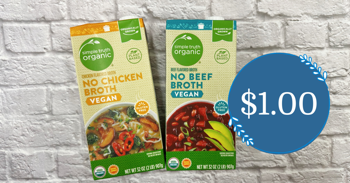 Simple Truth Organic Vegan Broths are $1.00 at Kroger! - Kroger Krazy