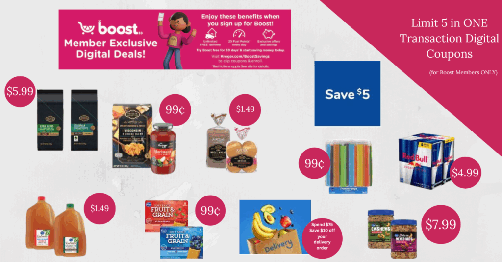 NEW Boost Member Exclusive Coupons - Kroger Krazy