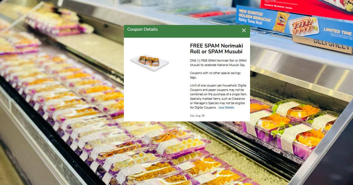FREE SPAM Norimaki Roll or SPAM Musubi at Kroger! - Kroger Krazy