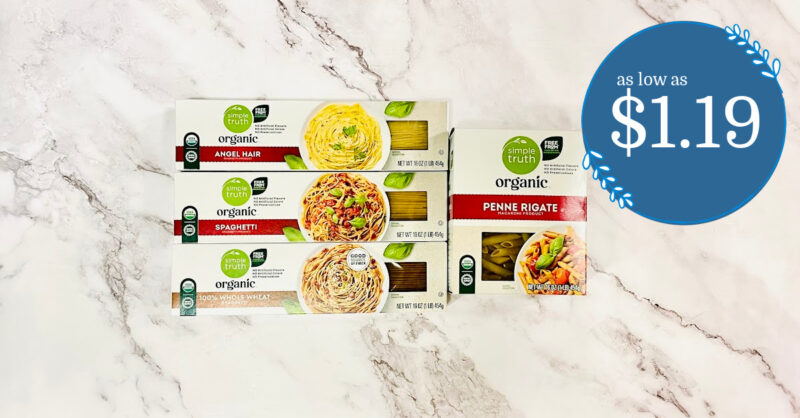 Simple Truth Organic Pasta is as low as $1.19 at Kroger! - Kroger Krazy