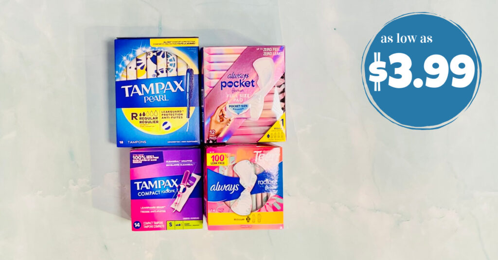 Always Pads and Tampax as low as $3.99! - Kroger Krazy