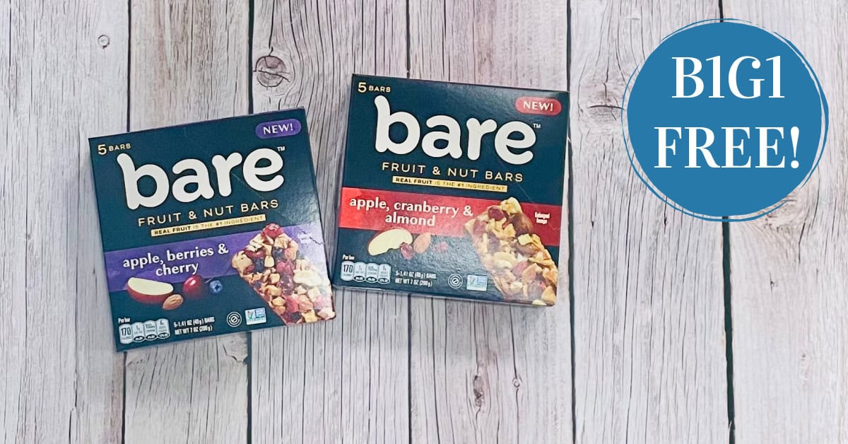 Bare Fruit and Nut Bars are B1G1 FREE! - Kroger Krazy