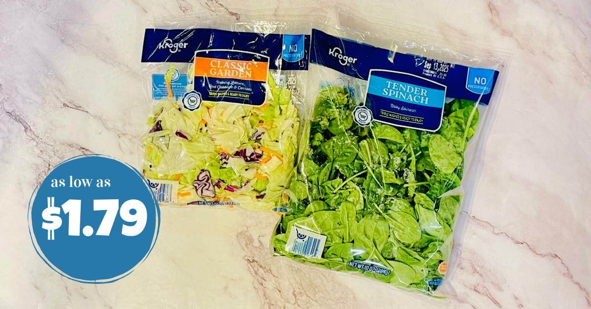 Kroger Salad Mix and Spinach as low as $1.79! - Kroger Krazy