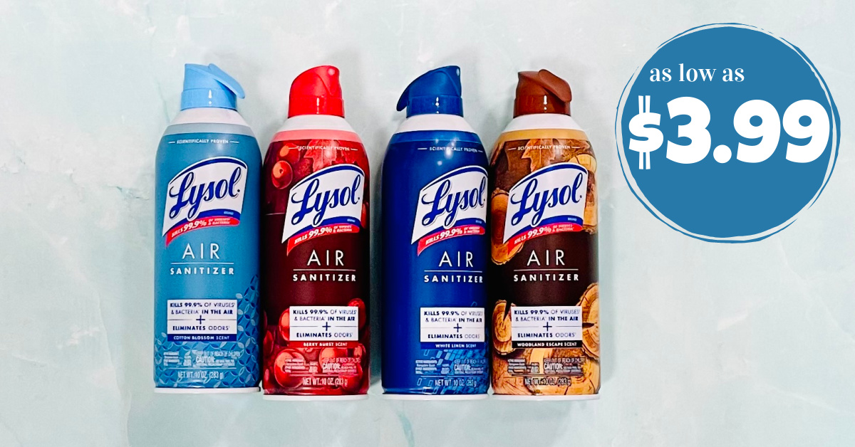 Lysol Air Sanitizer as low as $3.99! - Kroger Krazy