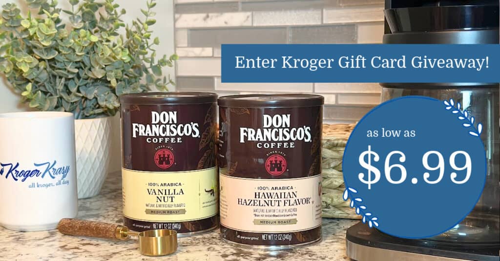Don Francisco's Coffee is as low as $6.99 with Kroger Mega Event + Gift ...