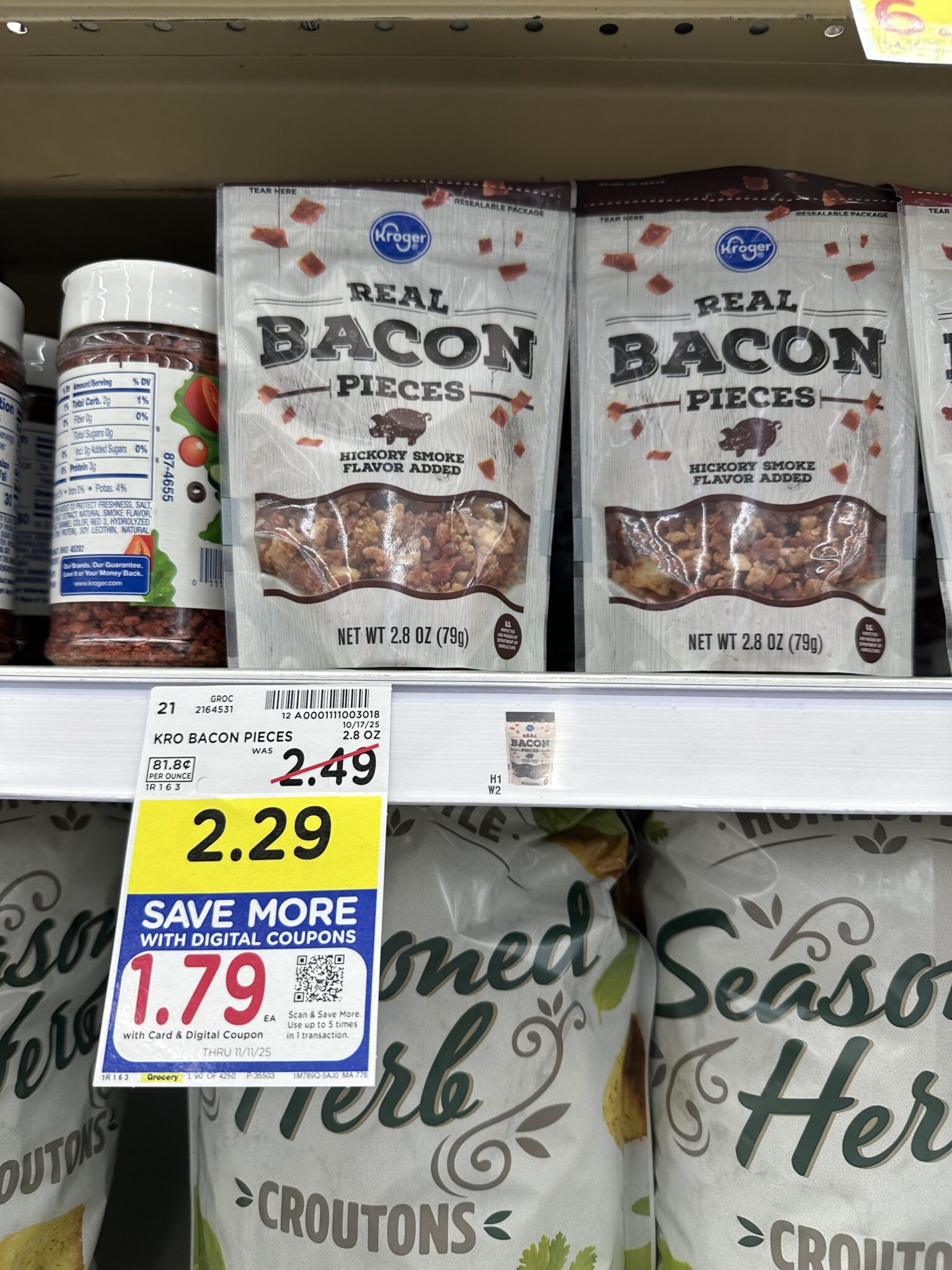 Kroger Bacon Crumbles as low as $1.79! - Kroger Krazy