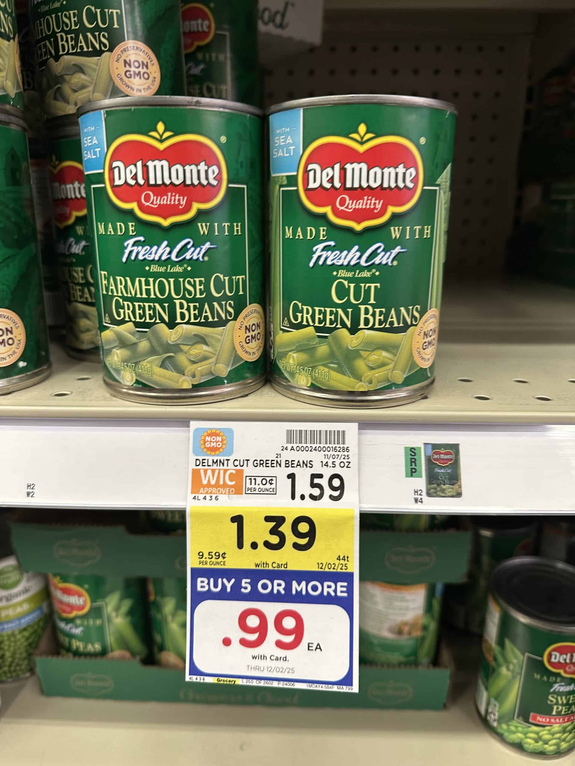Del Monte Canned Vegetables as low as 99¢! - Kroger Krazy