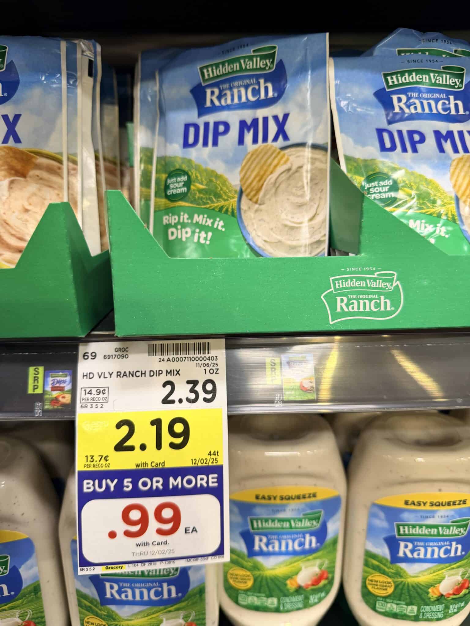 Hidden Valley Ranch Packets as low as 36¢! - Kroger Krazy
