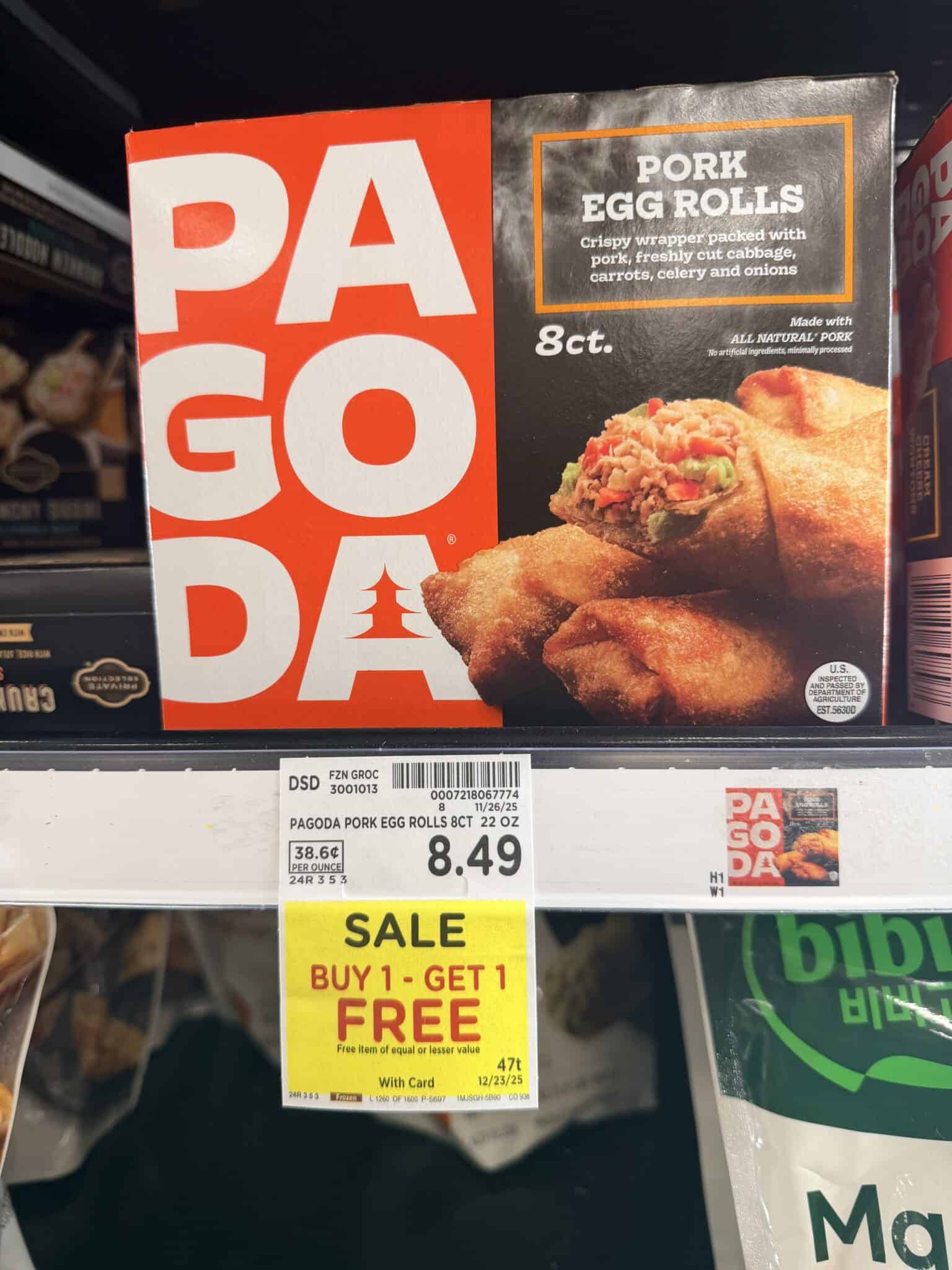 Pagoda Egg Rolls are B1G1 FREE! - Kroger Krazy