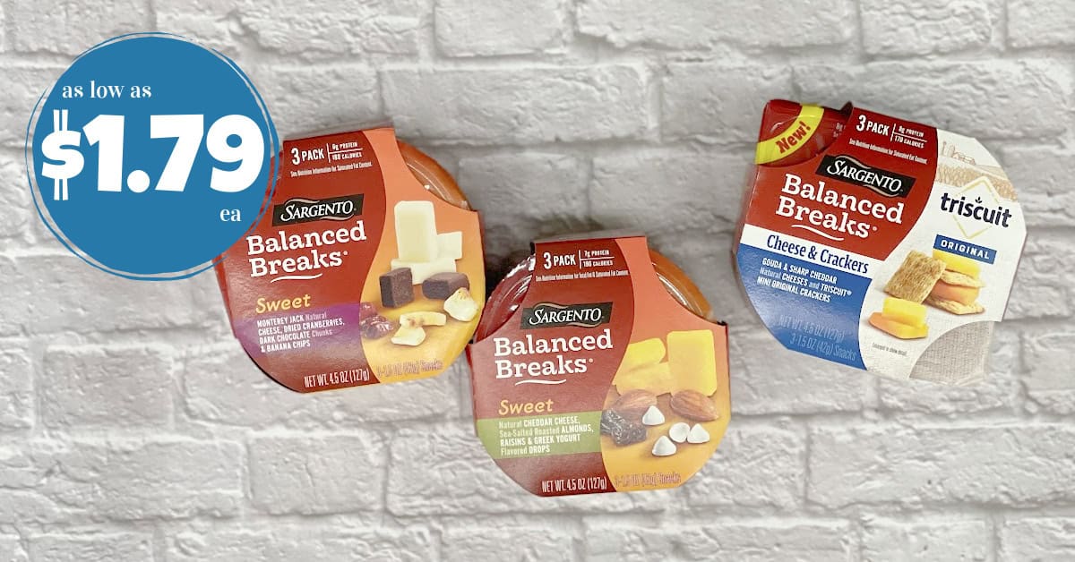 Sargento Balanced Breaks as low as $1.79! - Kroger Krazy