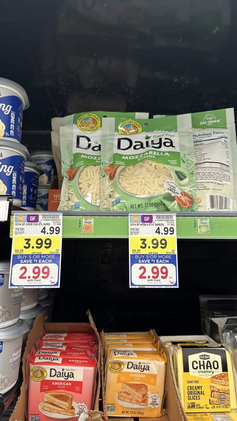 Daiya Cheese, Mac and Cheese and Pizza as low as 49¢! - Kroger Krazy