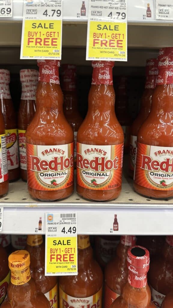 Frank's Red Hot Sauces are B1G1 FREE! - Kroger Krazy