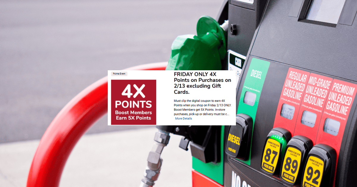 4X Fuel Points on purchases on Friday - 2/13 - Kroger Krazy