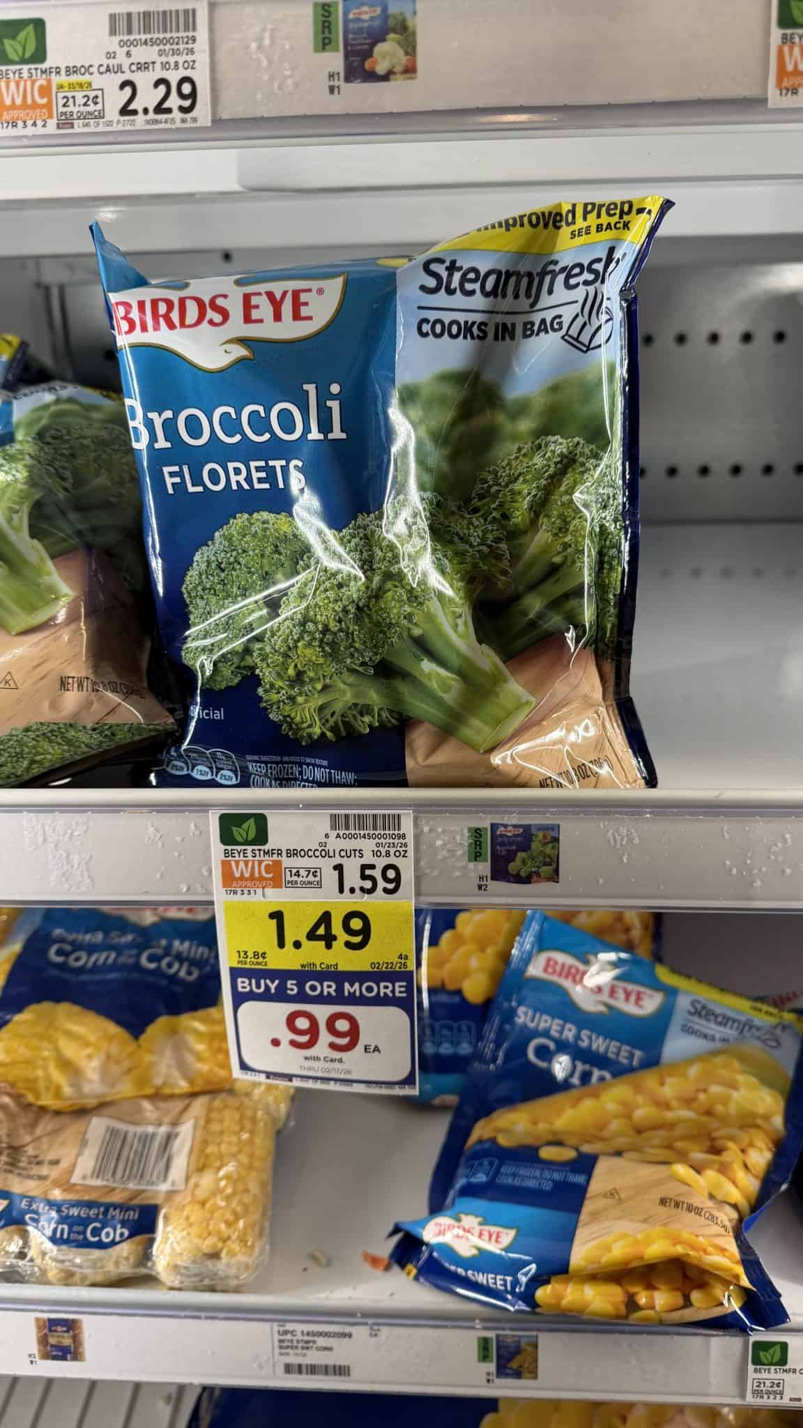 Kroger Brand, Birds Eye and Green Giant Frozen Vegetables are 99 ...