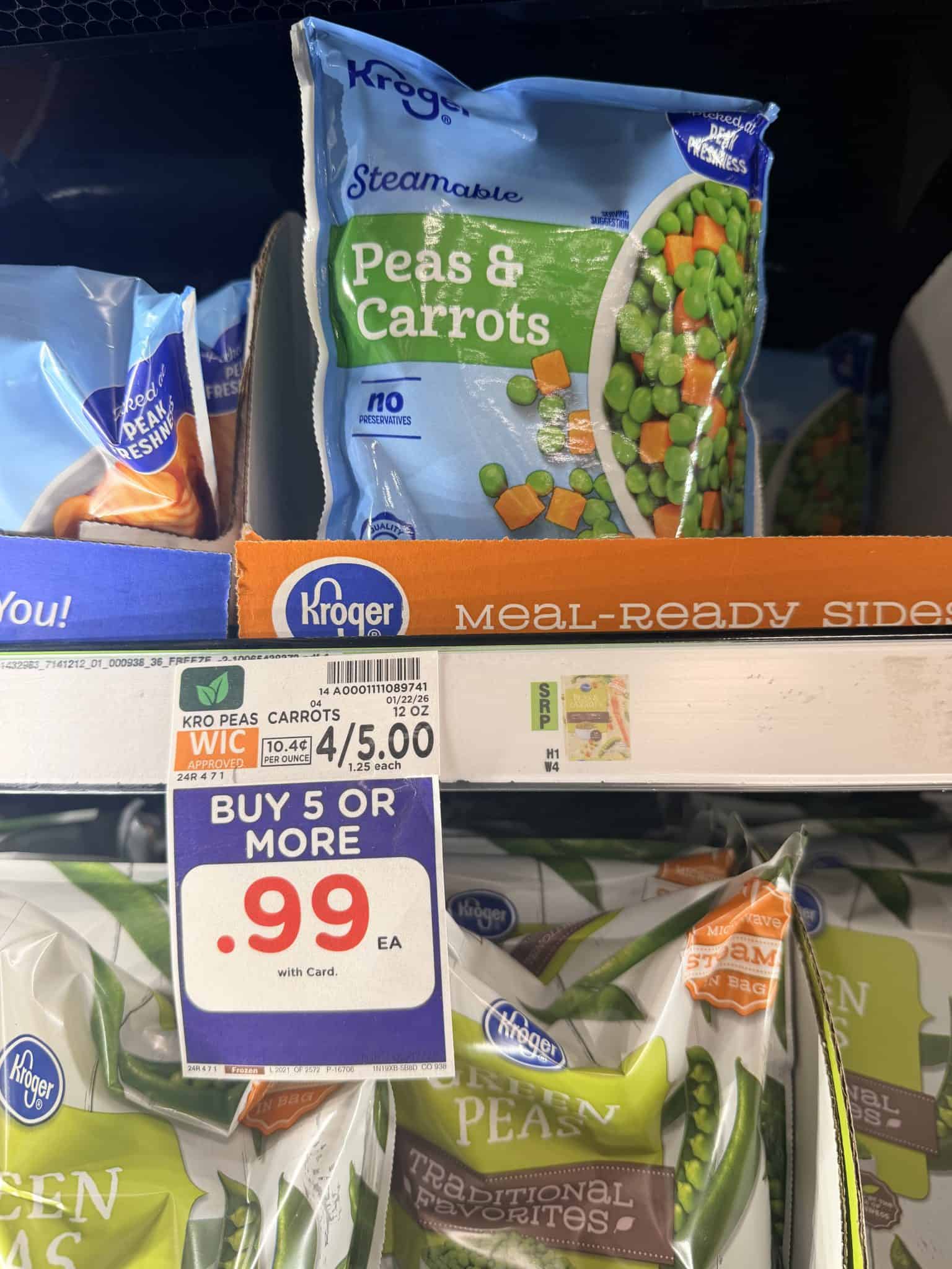 Kroger Brand, Birds Eye and Green Giant Frozen Vegetables are 99 ...