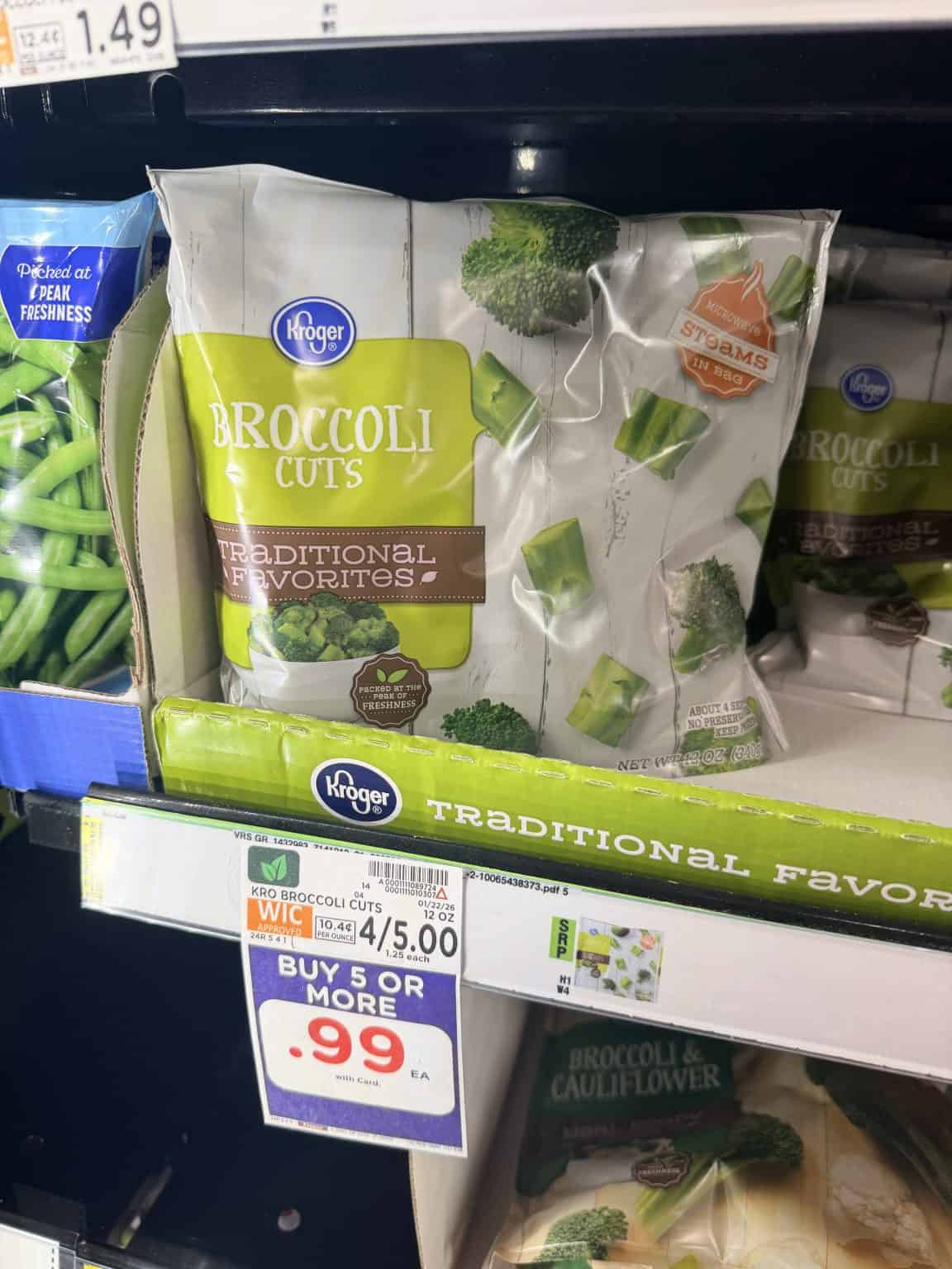 Kroger Brand, Birds Eye and Green Giant Frozen Vegetables are 99 ...