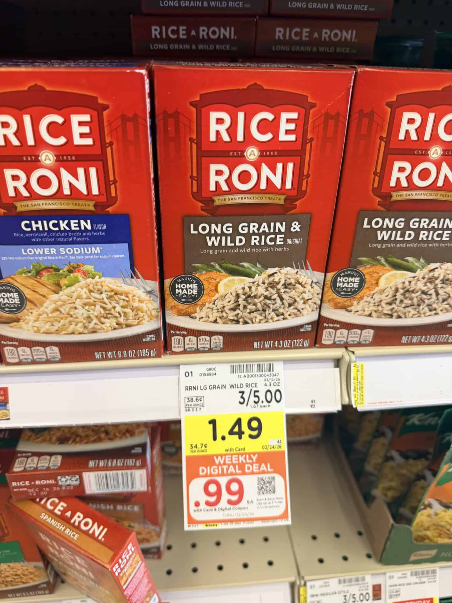 Rice-A-Roni and Pasta Roni as low as 99¢! - Kroger Krazy
