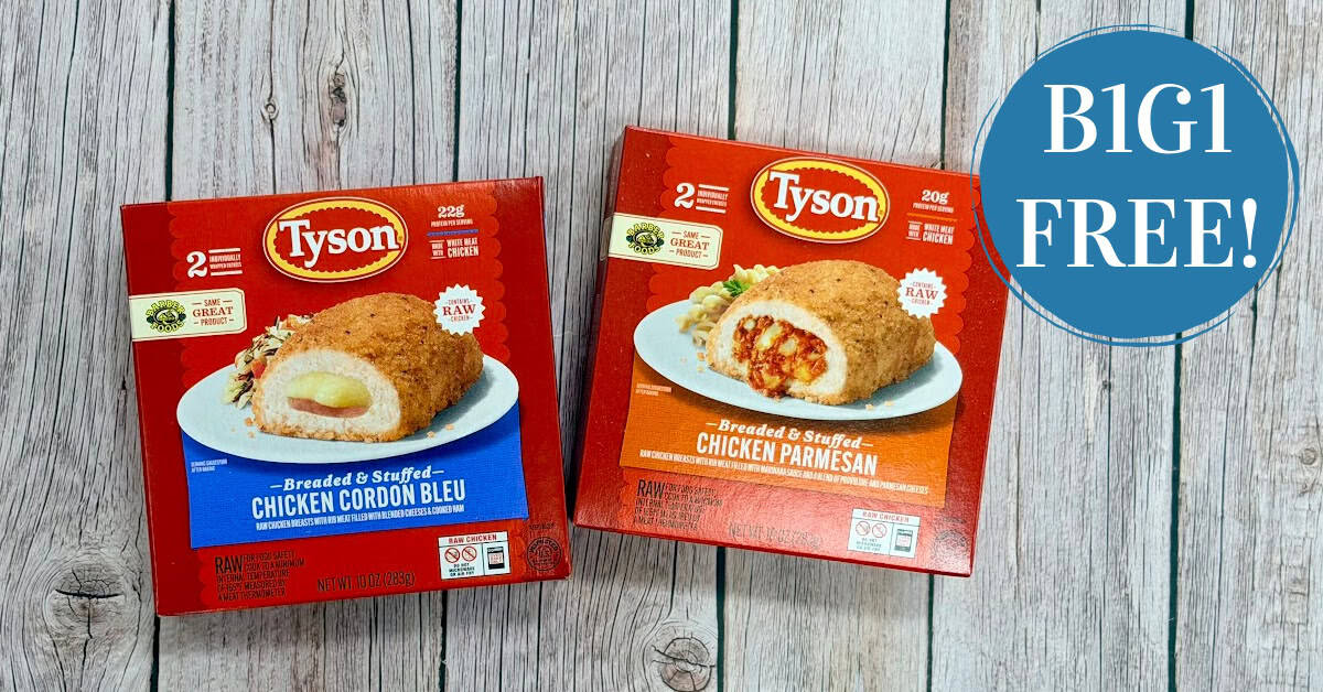 Tyson Stuffed Chicken Entrees are B1G1 FREE! - Kroger Krazy