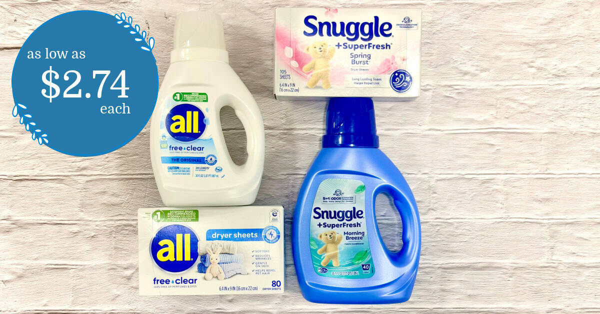 All and Snuggle Laundry is as low as $2.74 at Kroger! - Kroger Krazy