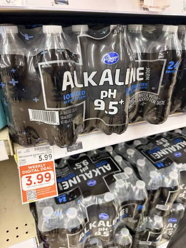 Kroger Water (40 ct) or Alkaline Water (24 ct) is $3.99! - Kroger Krazy