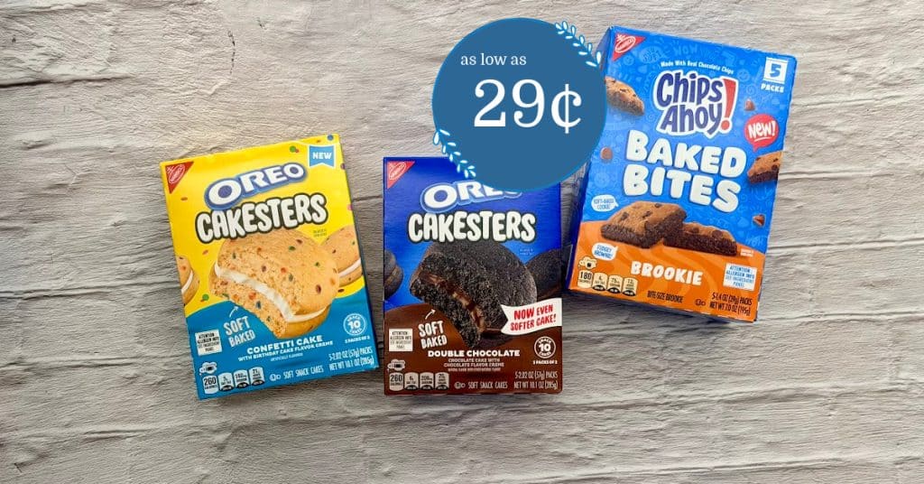 Oreo Cakesters and Chips Ahoy! Baked Bites are as low as 29¢ at Kroger ...