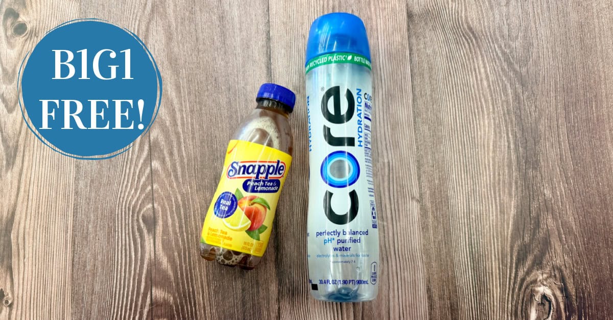 Core Water and Snapple are B1G1 FREE! - Kroger Krazy