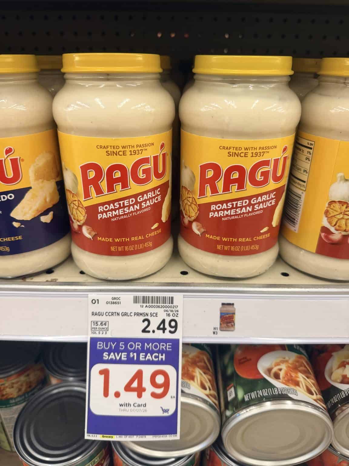 Ragu Pasta Sauce as low as $1.49! - Kroger Krazy